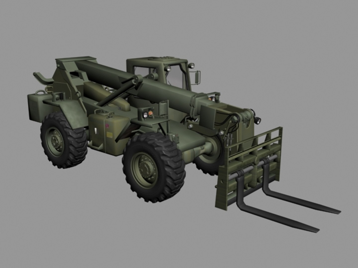 3d Military Forklift Model