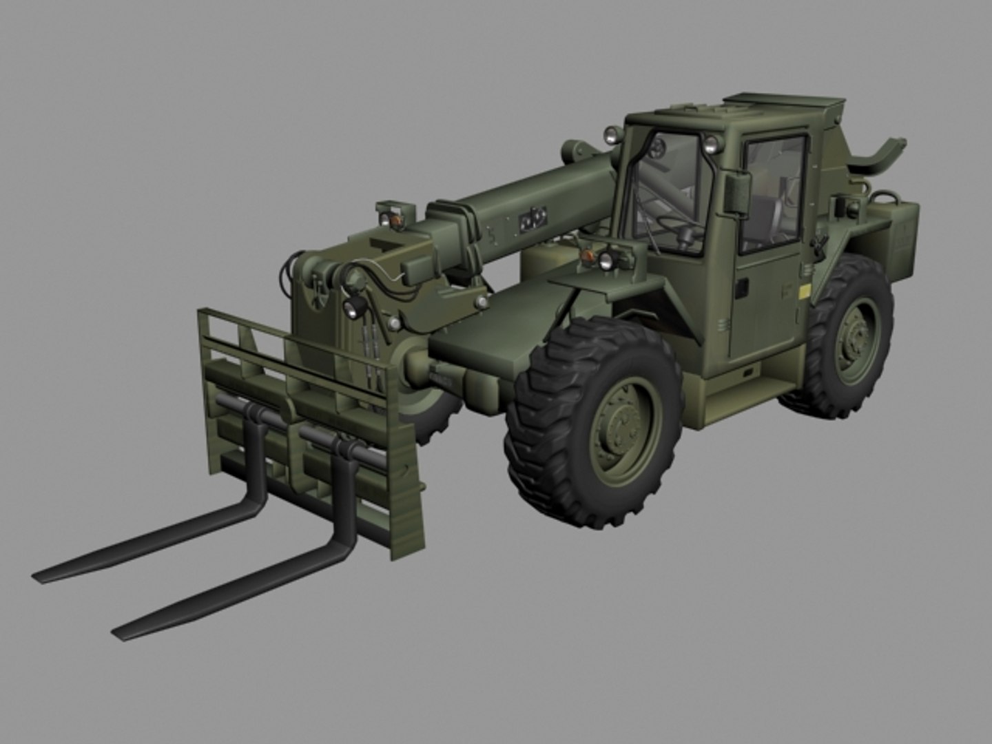 3d Military Forklift Model