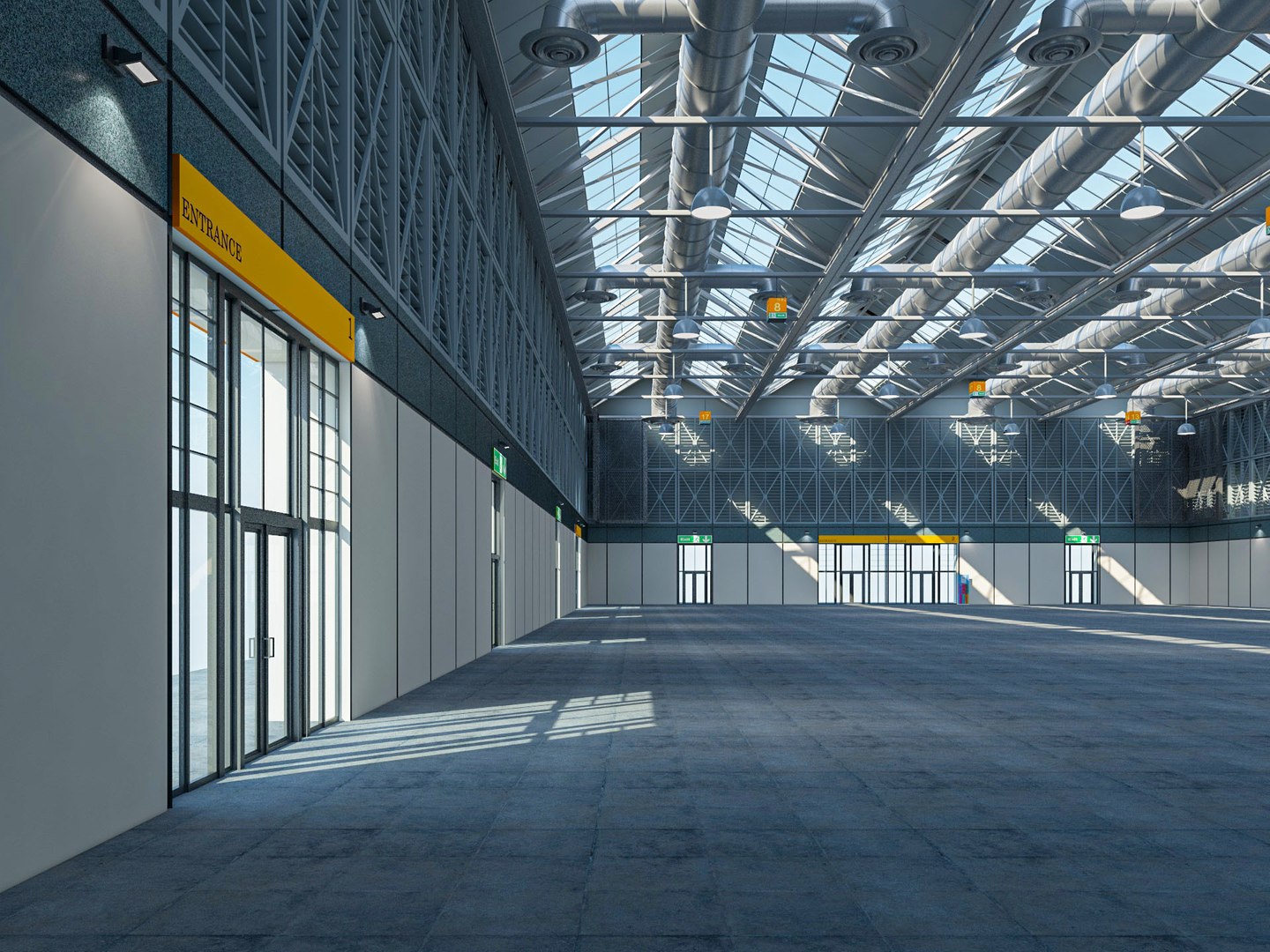 3D Exhibition Hall 10 interior and exterior 3D Model - TurboSquid 2075465