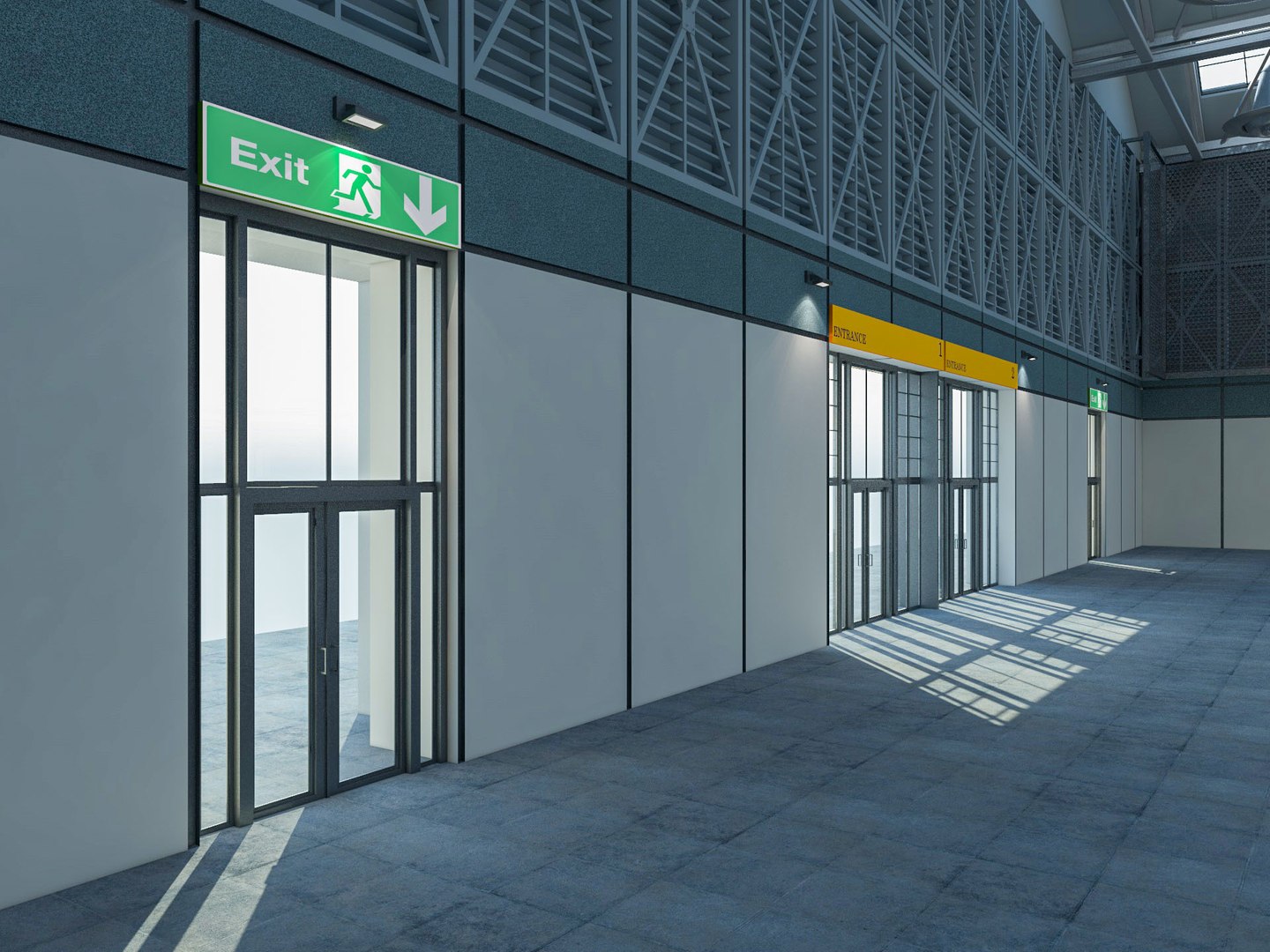 3D Exhibition Hall 10 interior and exterior 3D Model - TurboSquid 2075465