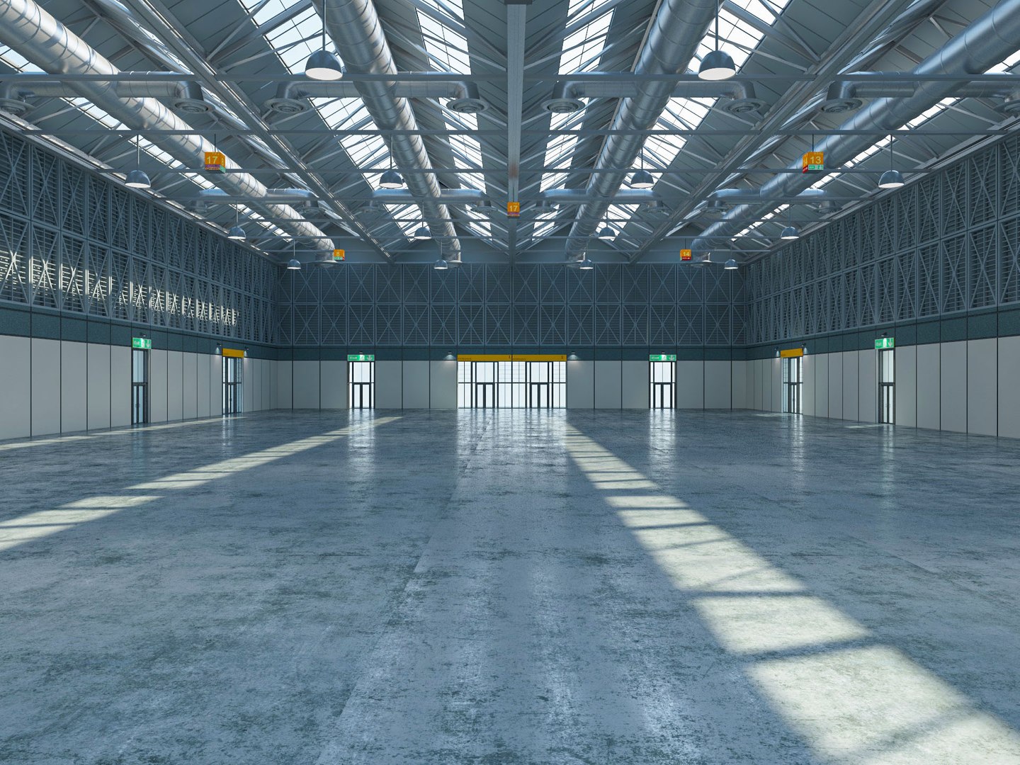 3D Exhibition Hall 10 Interior And Exterior 3D Model - TurboSquid 2075465