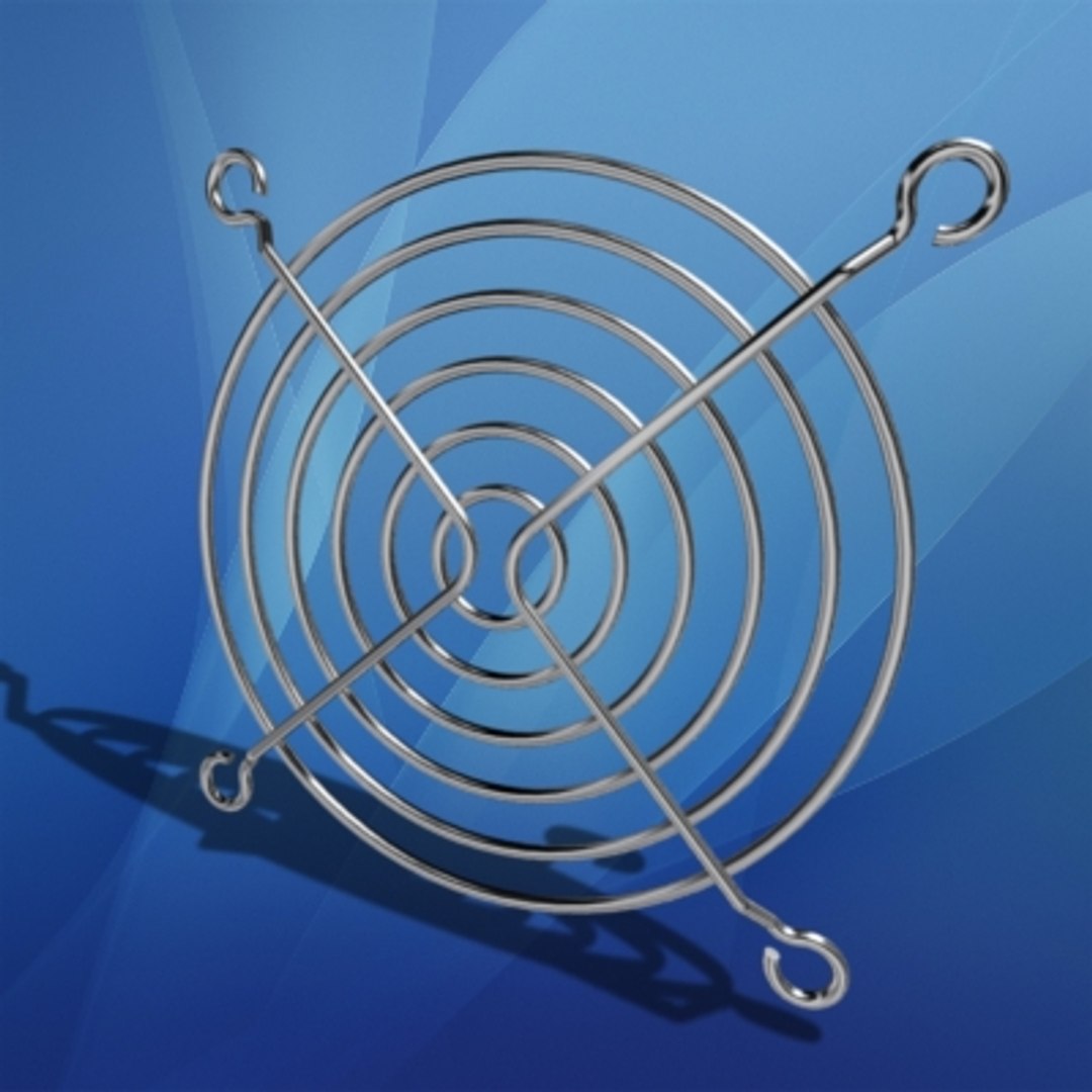 3d Model Chrome Fan Guard Computer