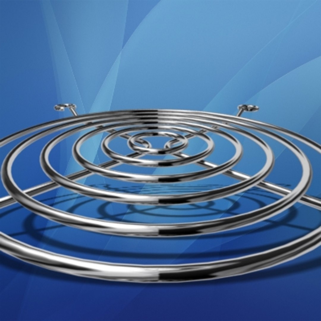 3d Model Chrome Fan Guard Computer