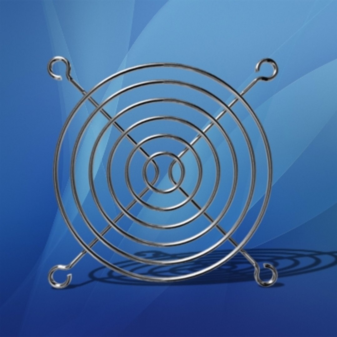 3d Model Chrome Fan Guard Computer