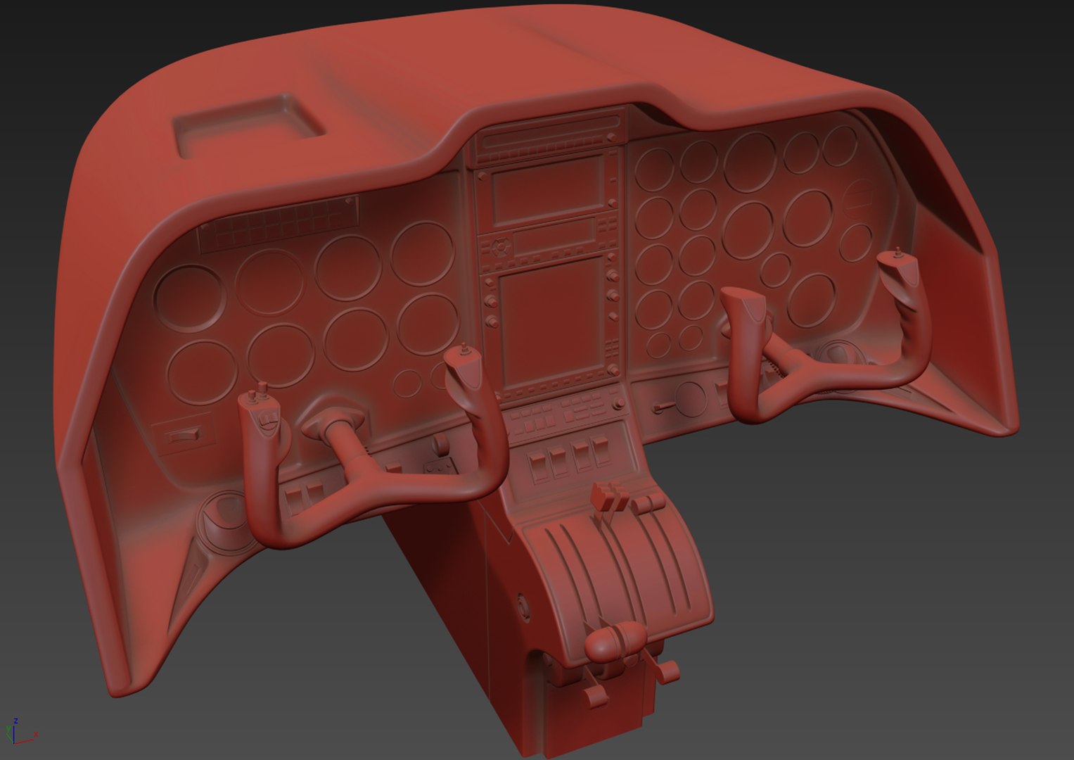 3D Aircraft Control Panel 3 Model - TurboSquid 1845815