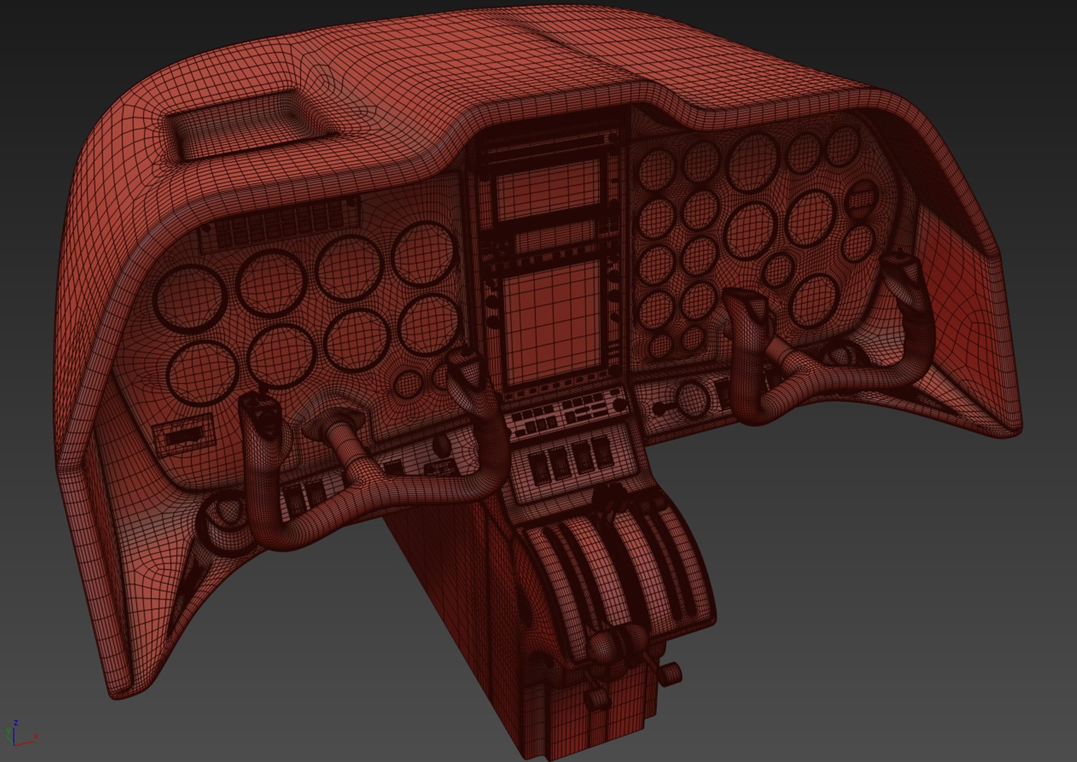 3D Aircraft Control Panel 3 Model - TurboSquid 1845815