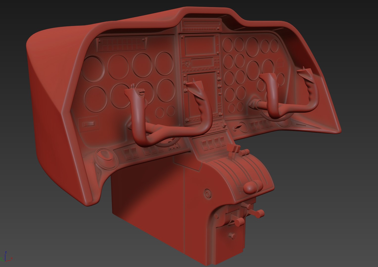 3D Aircraft Control Panel 3 Model - TurboSquid 1845815