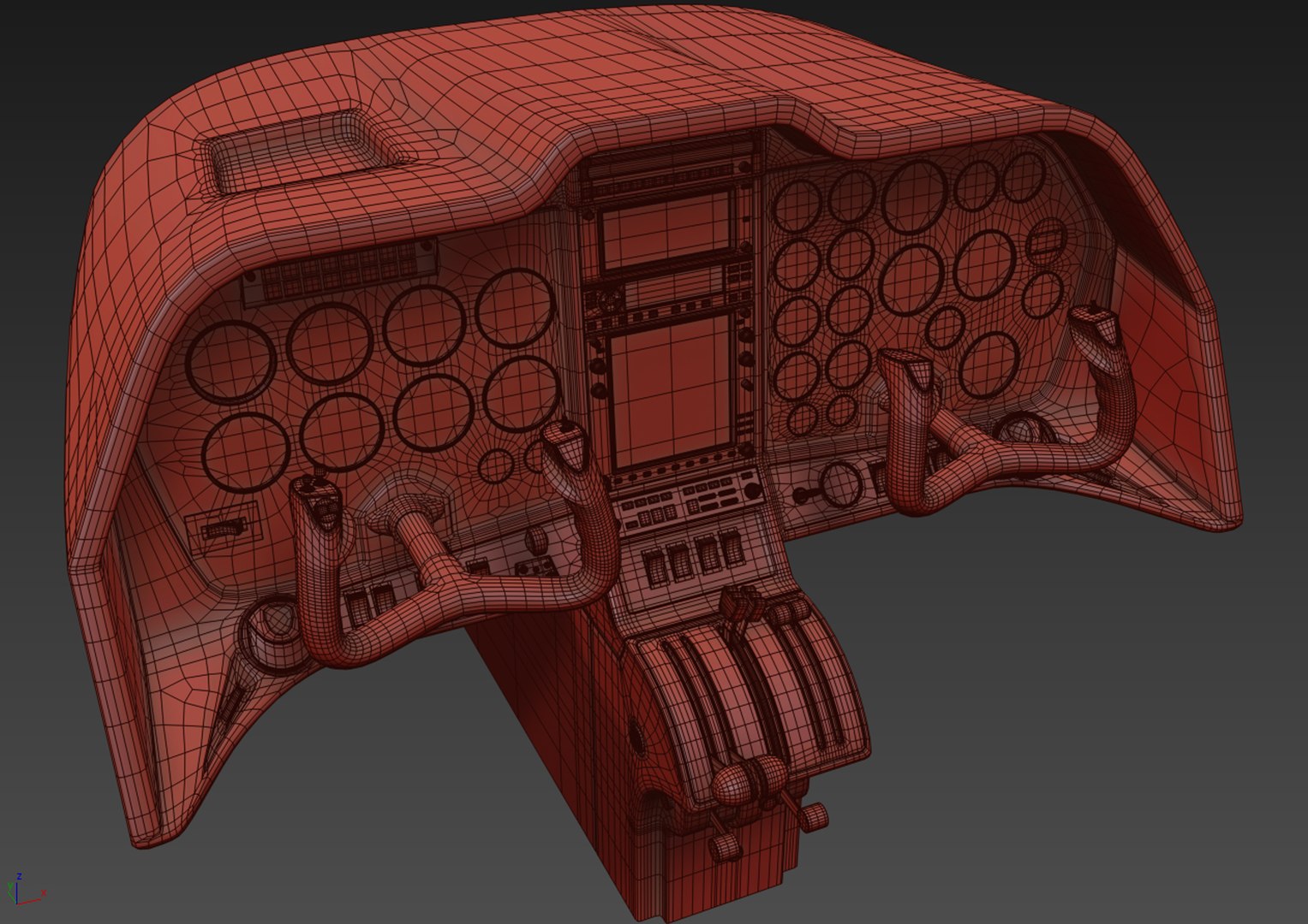 3D Aircraft Control Panel 3 Model - TurboSquid 1845815