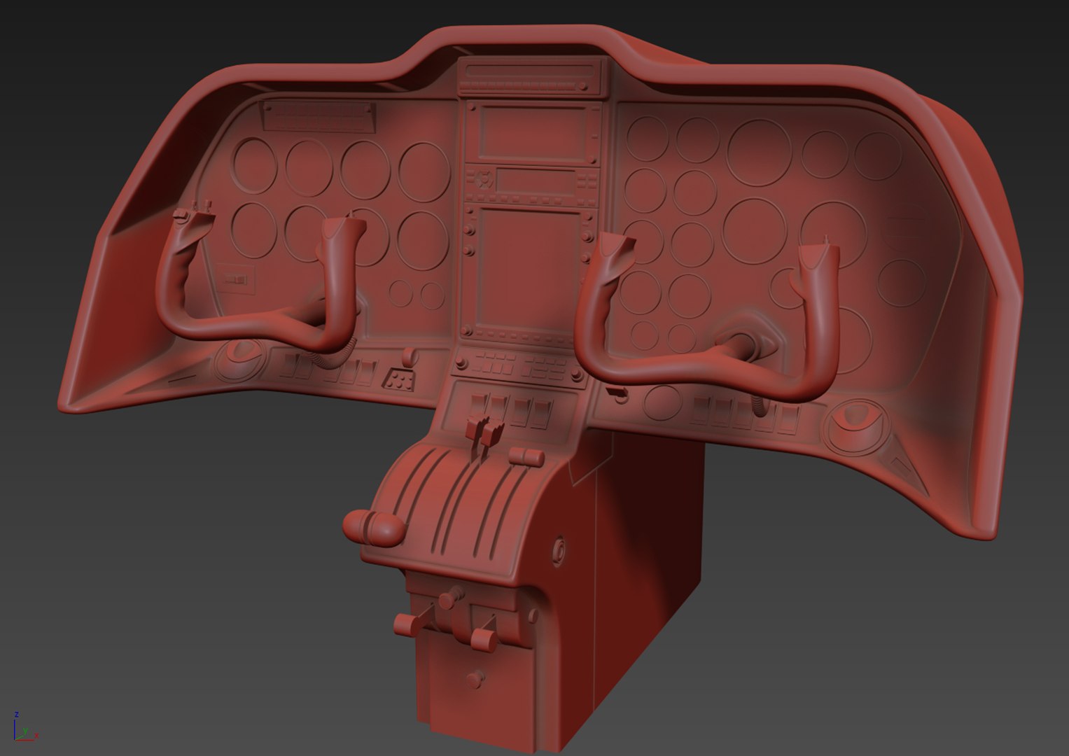 3D Aircraft Control Panel 3 Model - TurboSquid 1845815