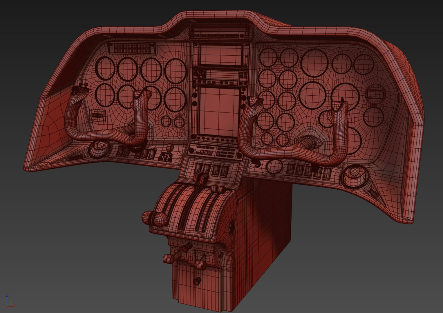 3D Aircraft Control Panel 3 Model - TurboSquid 1845815