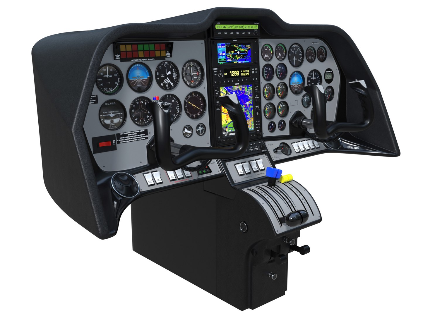 3D Aircraft Control Panel 3 Model - TurboSquid 1845815