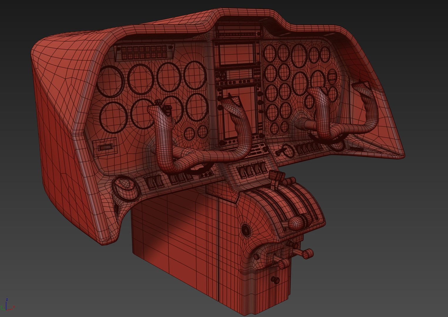 3D Aircraft Control Panel 3 Model - TurboSquid 1845815