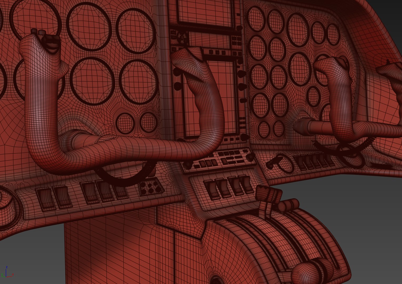 3D Aircraft Control Panel 3 model - TurboSquid 1845815