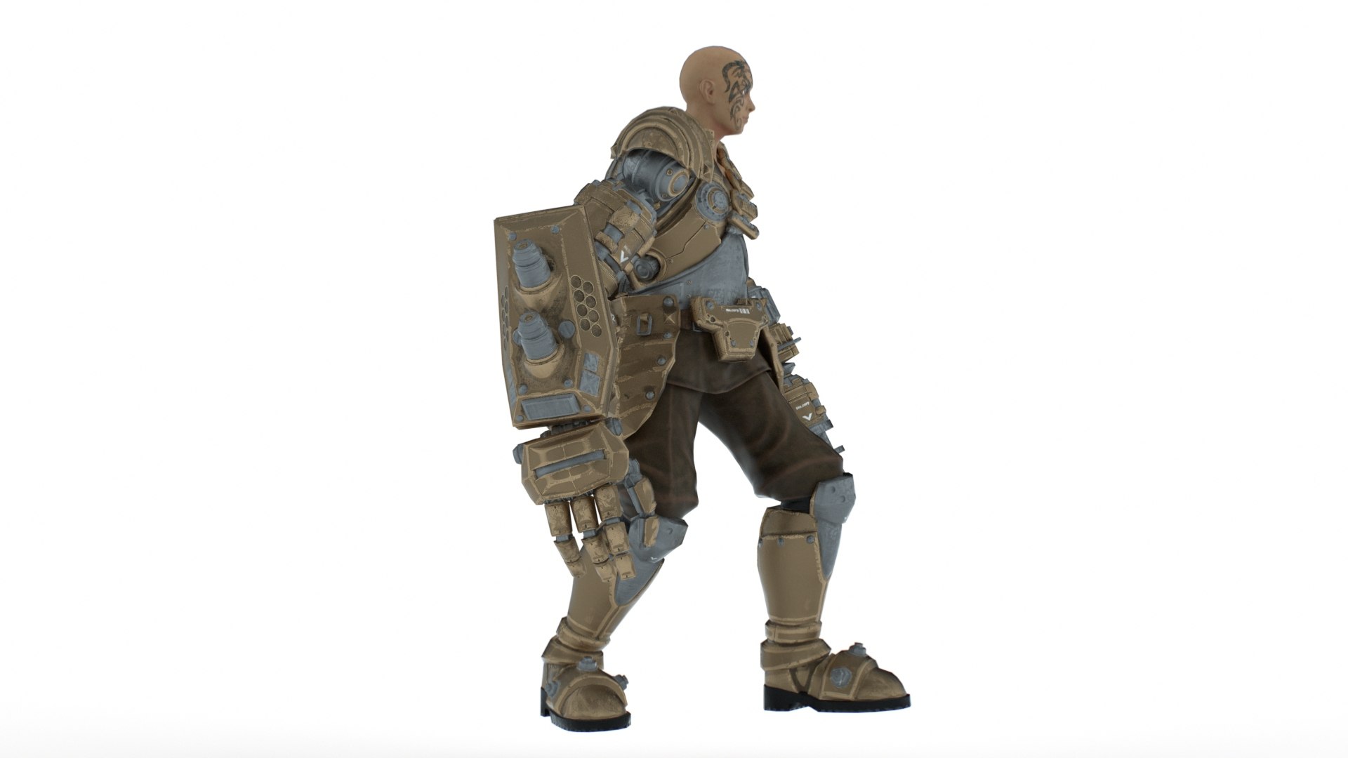 3D Post Apocalypse Warrior - TurboSquid 1743355