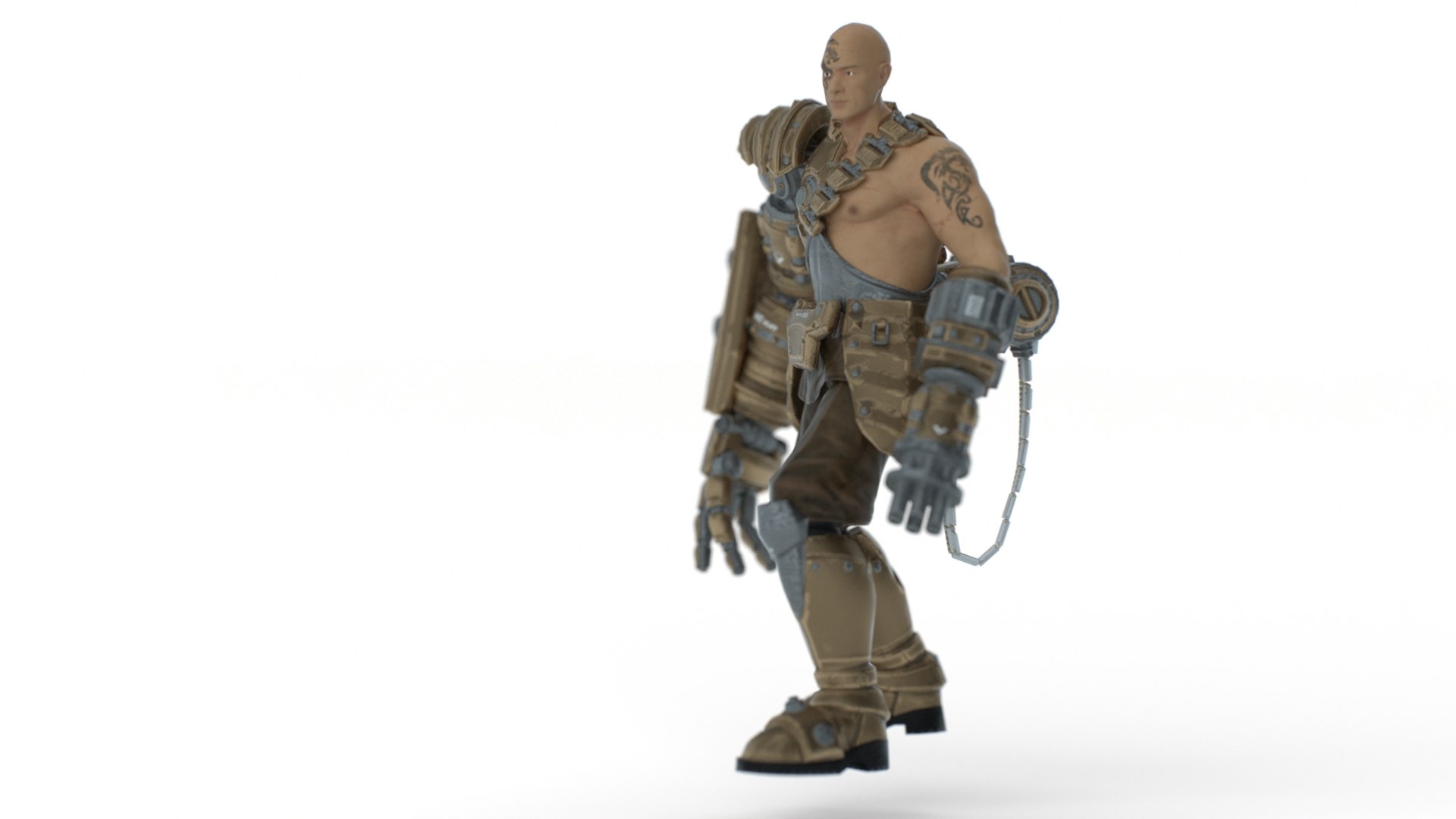 3D Post Apocalypse Warrior - TurboSquid 1743355