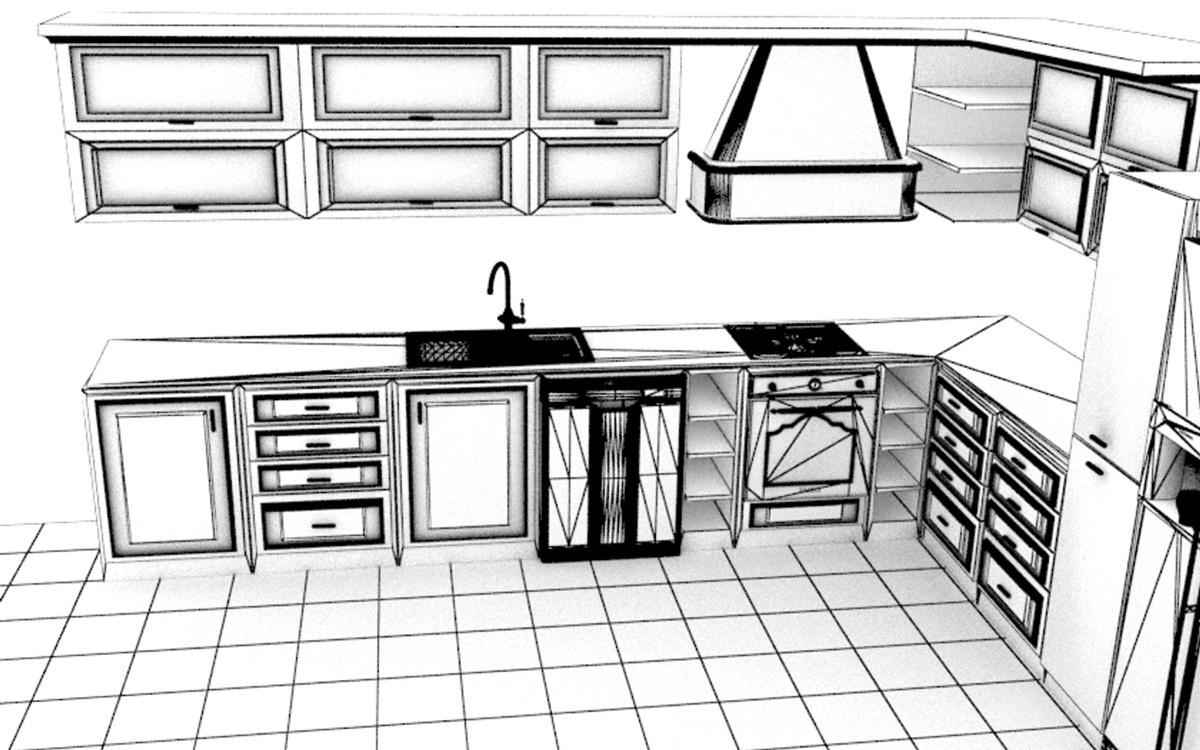 3D Kitchen 2 Model - TurboSquid 1560127