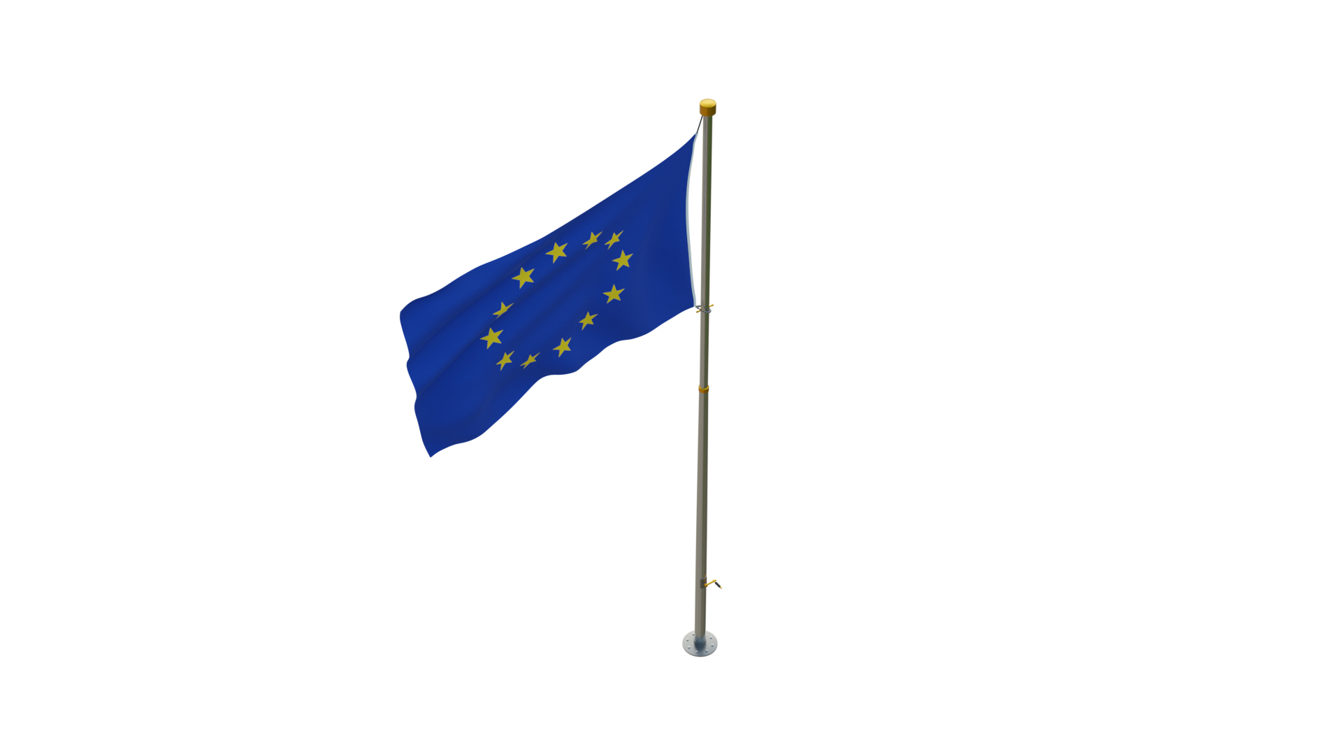 Pole Flag Europian Union 3D - TurboSquid 2202107