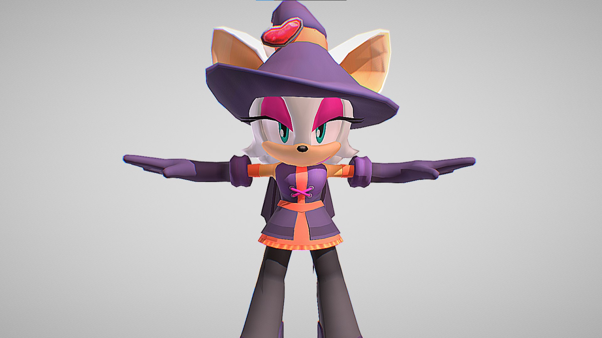 modelo 3d Bruja Rouge - Batalla de velocidad de Sonic Forces - Sonic ...