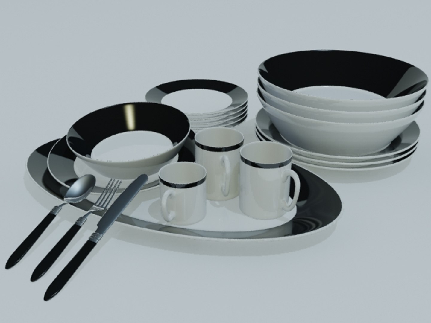 3d Tableware Model