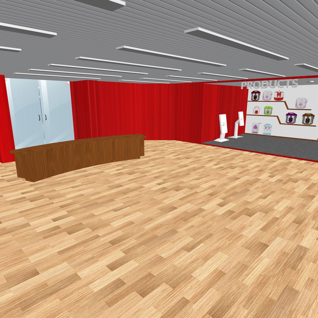 Interior Of Exhibition Booth And Hall Model - TurboSquid 1927861