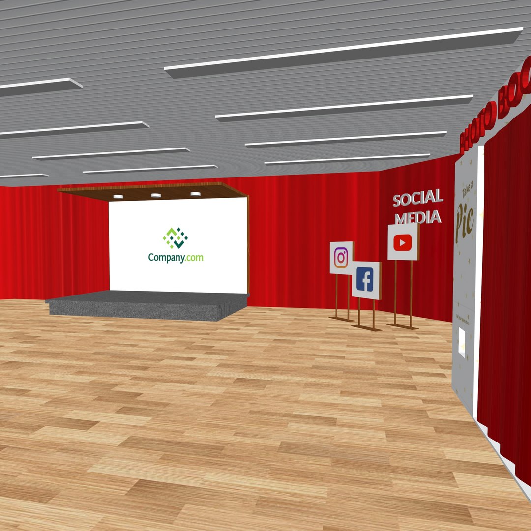 Interior Of Exhibition Booth And Hall Model - TurboSquid 1927861