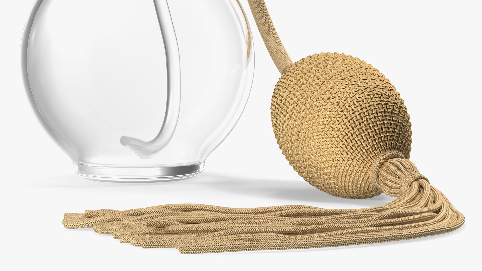 Empty Golden Perfume Bottle With Hose Pump 3D - TurboSquid 2098611