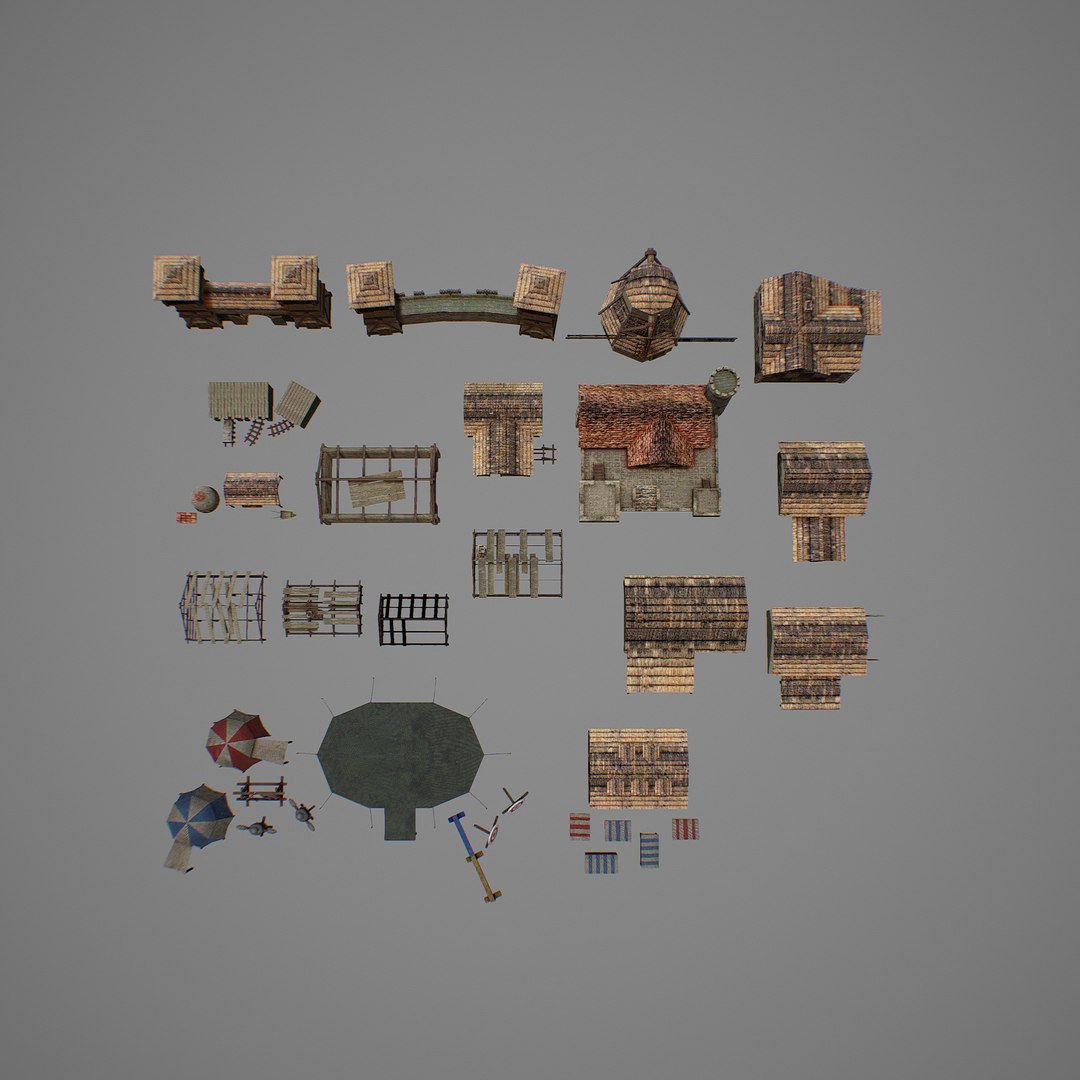 Medieval Village Buildings 2 3D Model - TurboSquid 1261862