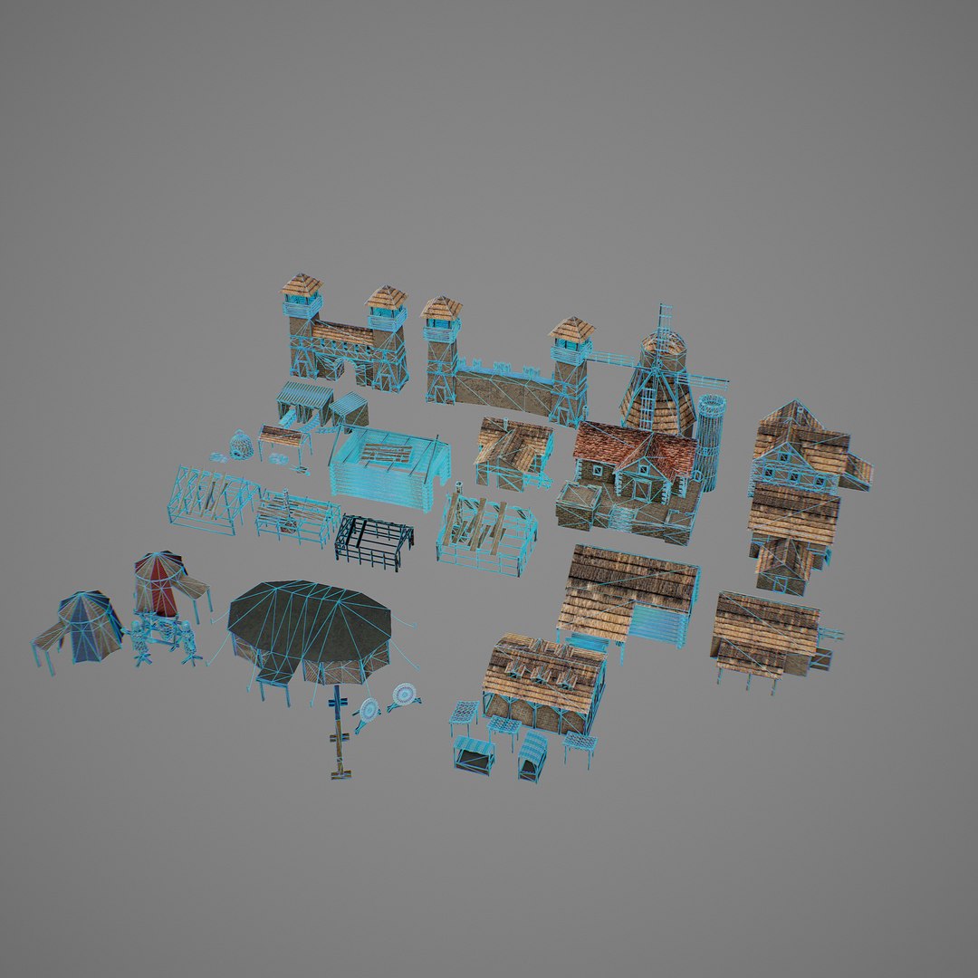 Medieval Village Buildings 2 3D Model - TurboSquid 1261862