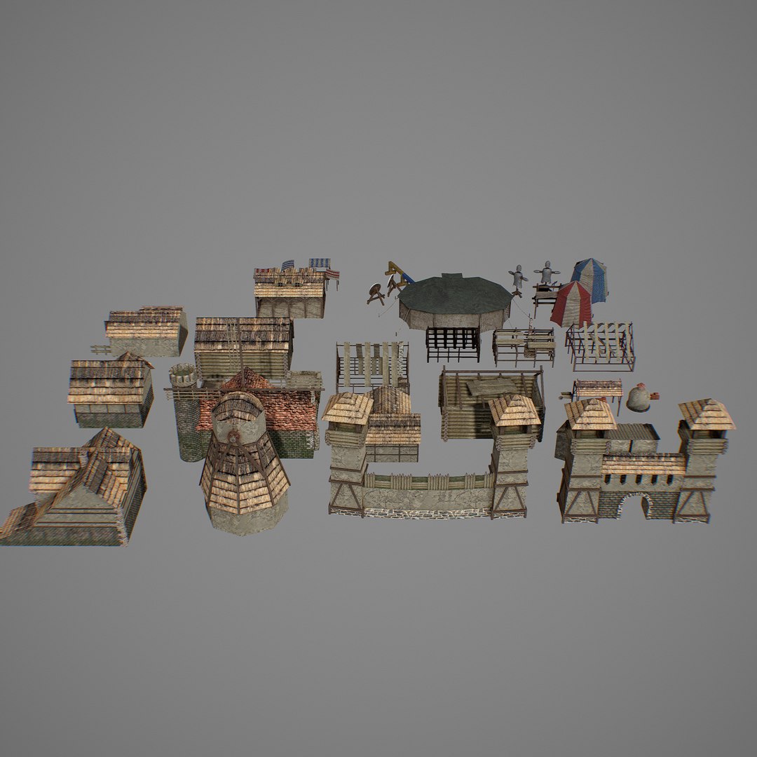 Medieval Village Buildings 2 3D Model - TurboSquid 1261862