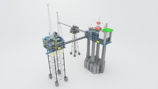 Oil rig platform pack 3D model - TurboSquid 1194271