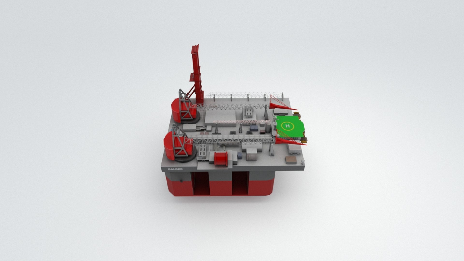 Oil rig platform pack 3D model - TurboSquid 1194271