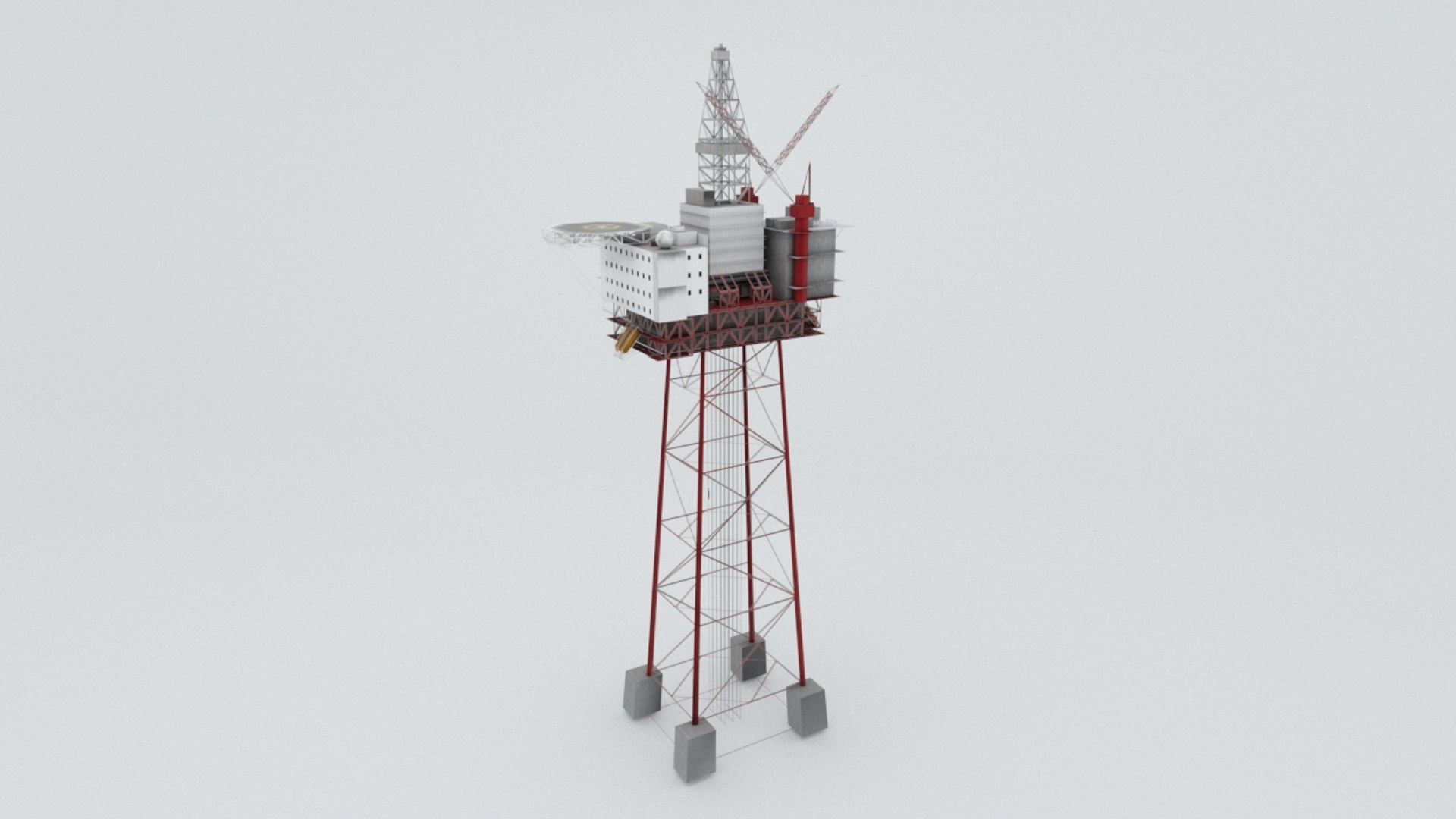 Oil rig platform pack 3D model - TurboSquid 1194271