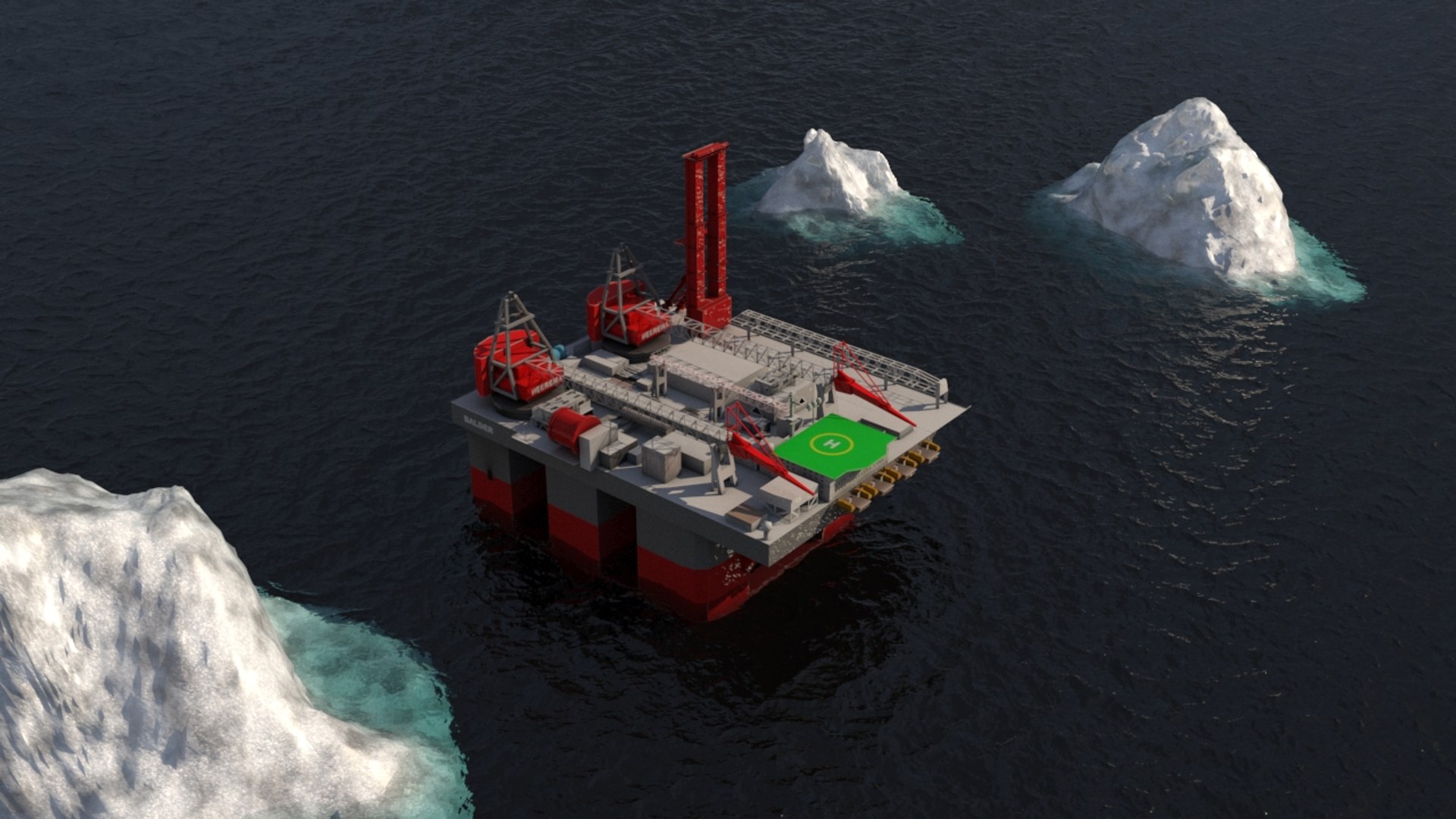 Oil rig platform pack 3D model - TurboSquid 1194271