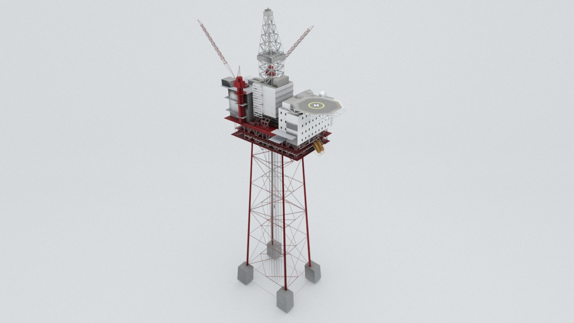 Oil rig platform pack 3D model - TurboSquid 1194271