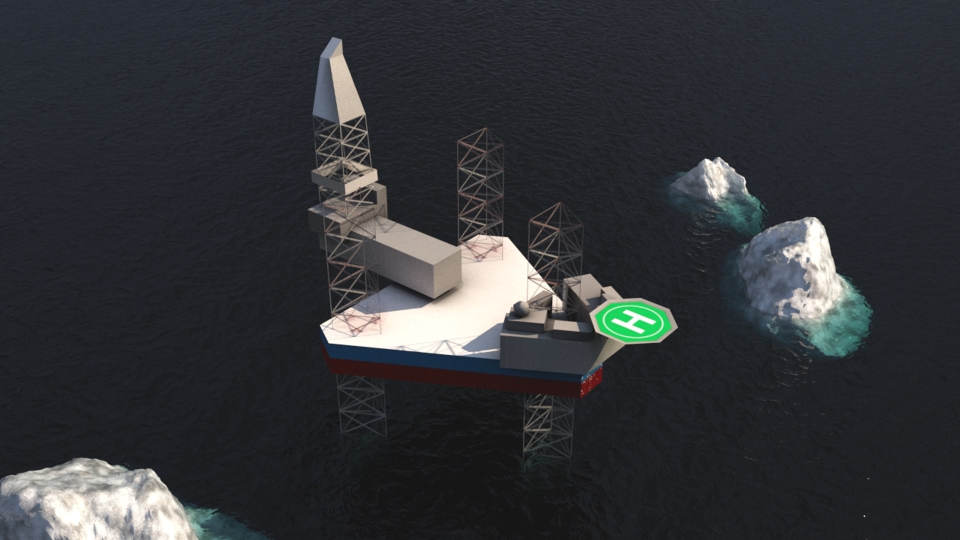 Oil rig platform pack 3D model - TurboSquid 1194271