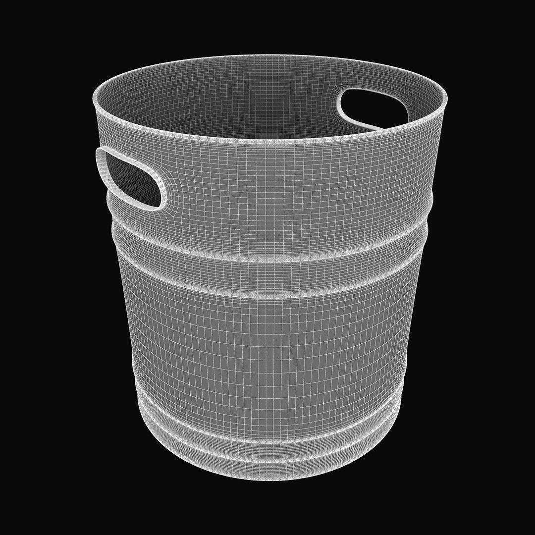 3d bucket modeled model