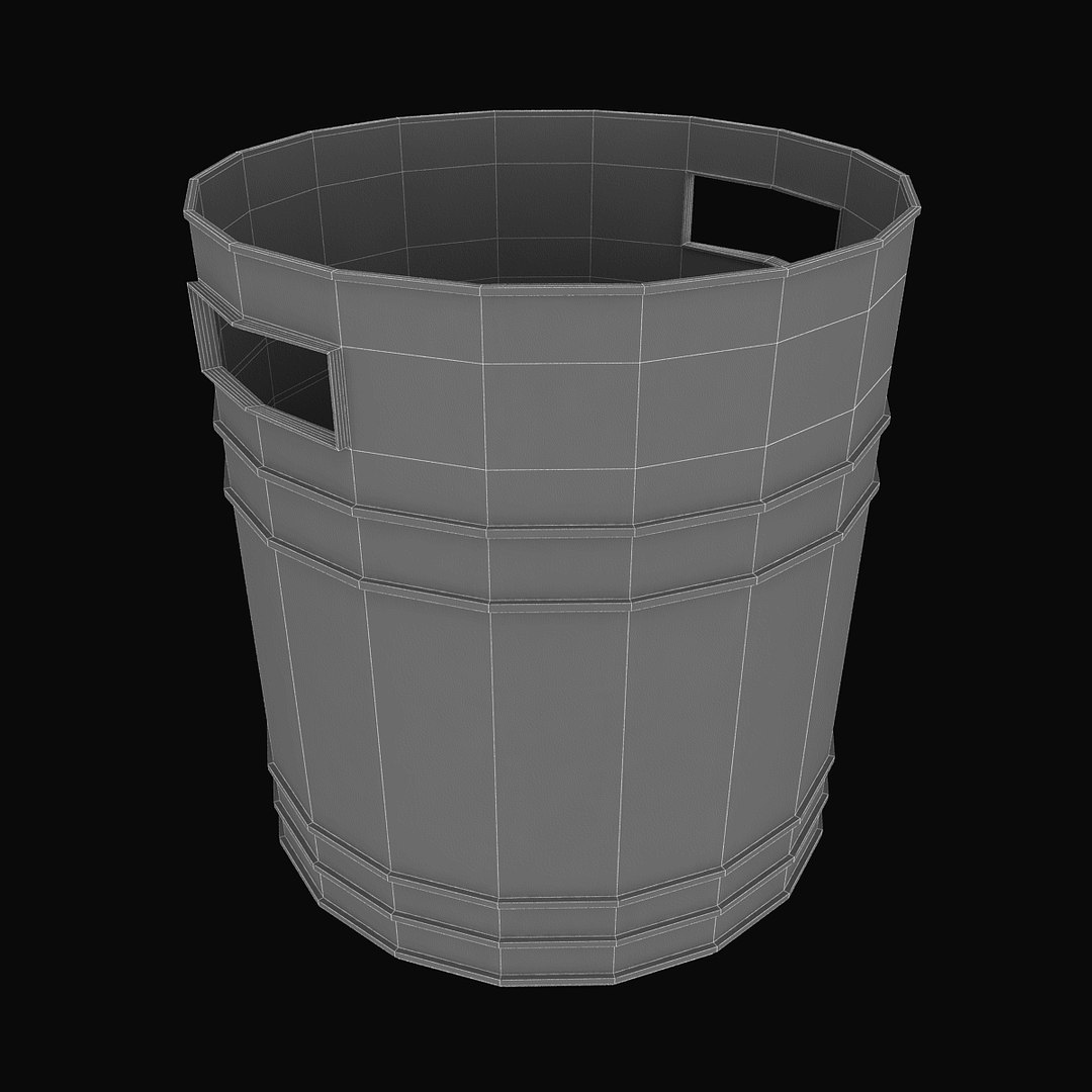 3d bucket modeled model