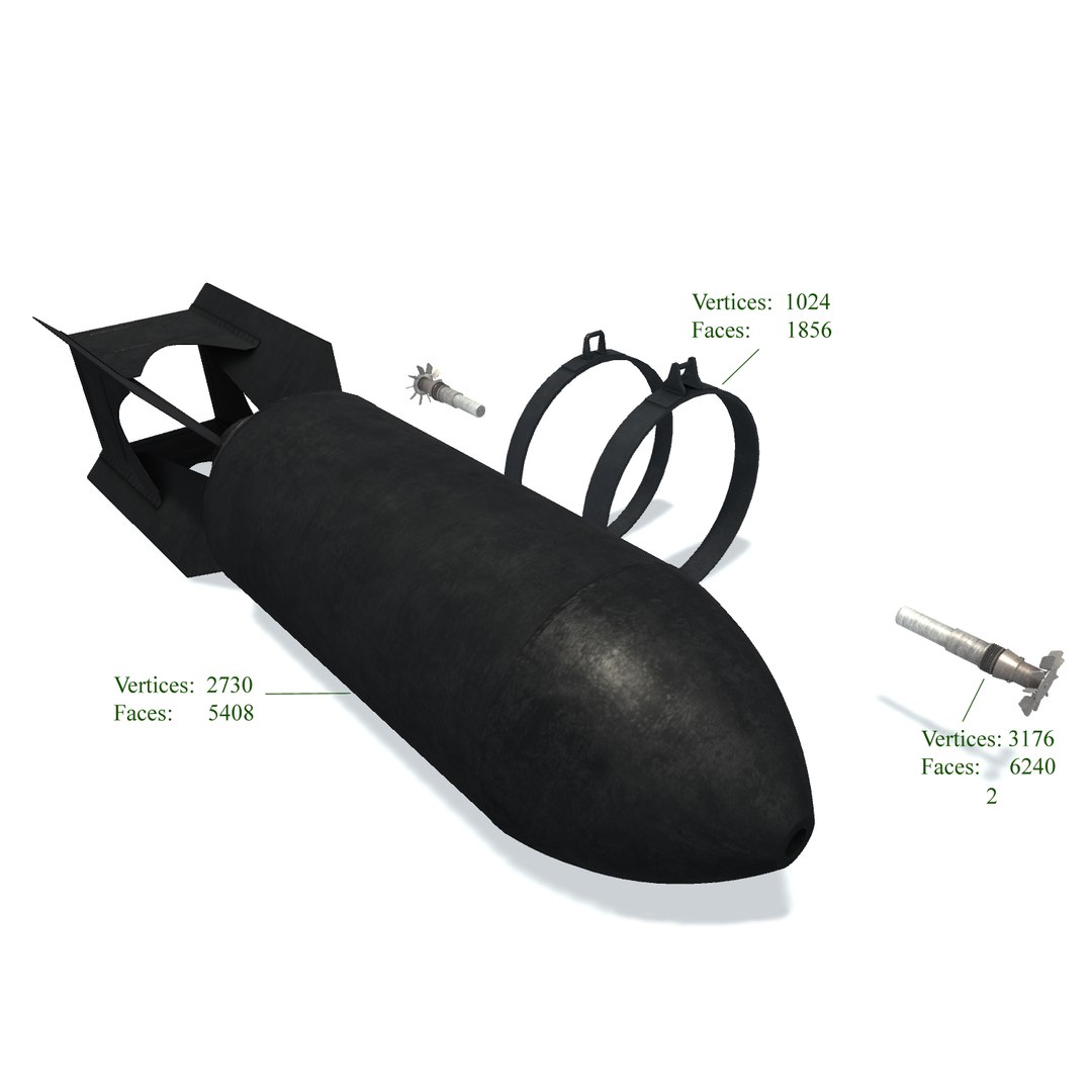 3D Air Bomb F M43 Model - TurboSquid 1291023