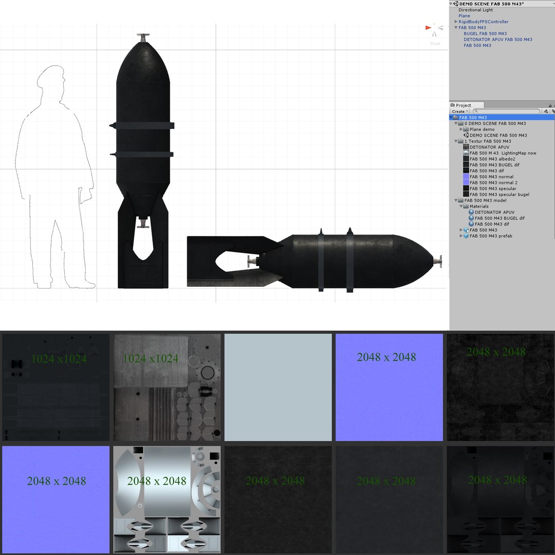 3D Air Bomb F M43 Model - TurboSquid 1291023