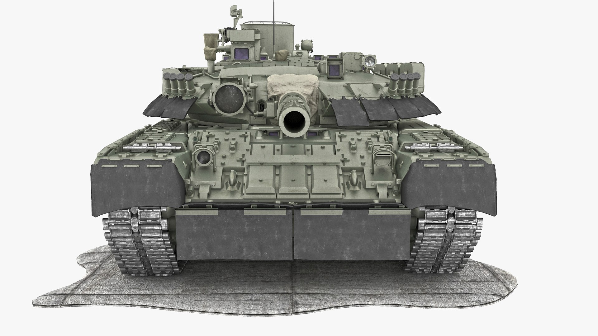 3D T-80U Main Battle Tank Model - TurboSquid 2343056