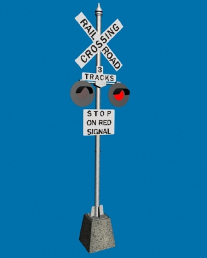 3d Model Crossbuck Intersection