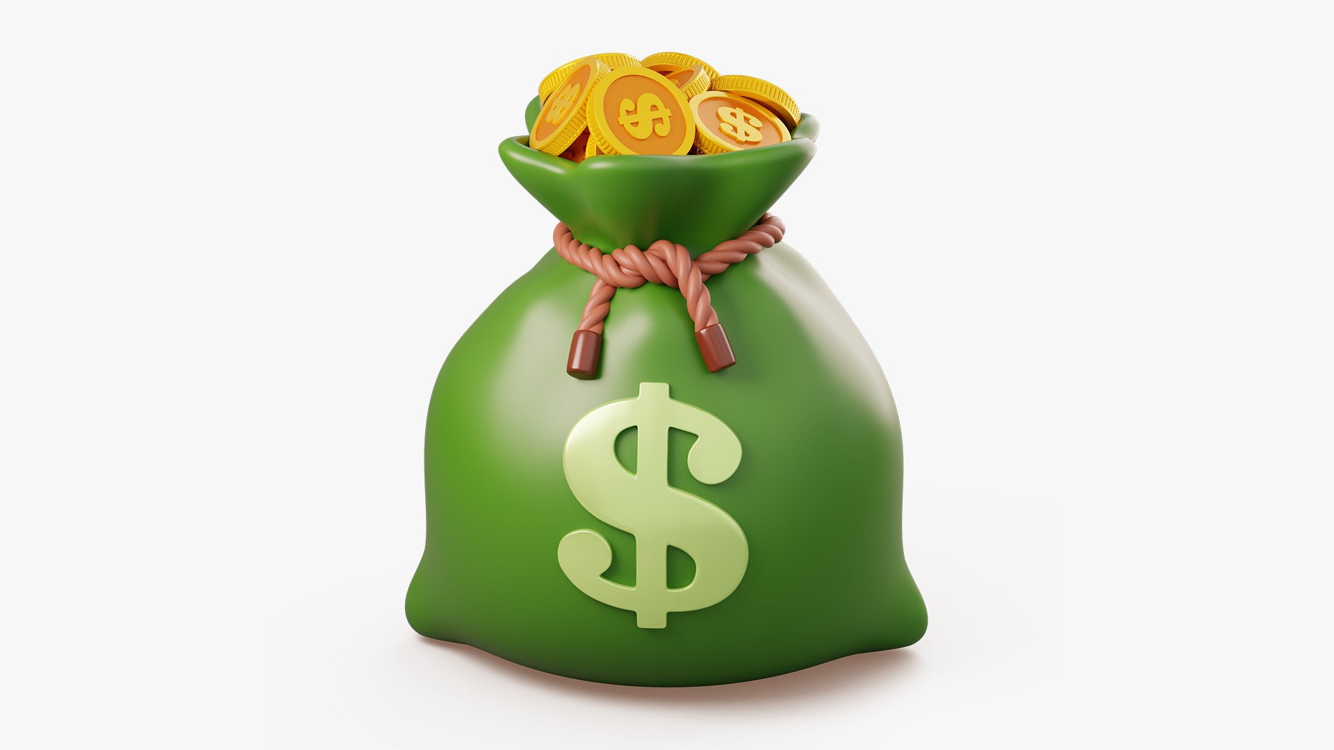 3D Stylized Money Bag Model - TurboSquid 2414114