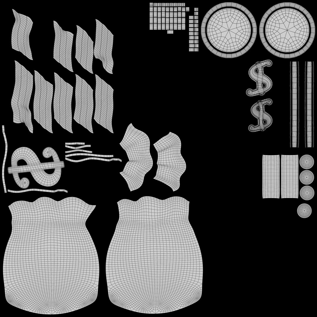 3D Stylized Money Bag Model - TurboSquid 2414114