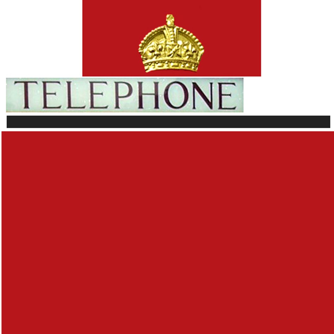 3ds Max English Phone Booth Hi-poly