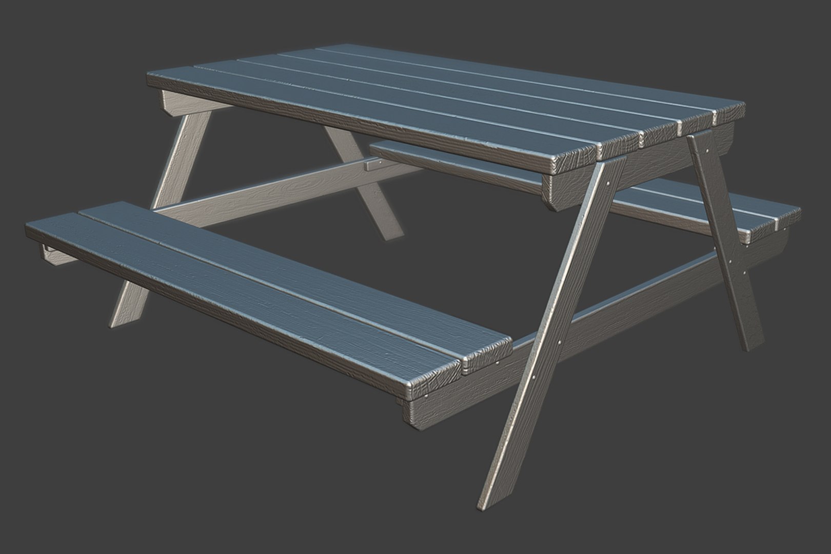 3D Picnic Table Model - TurboSquid 1310556