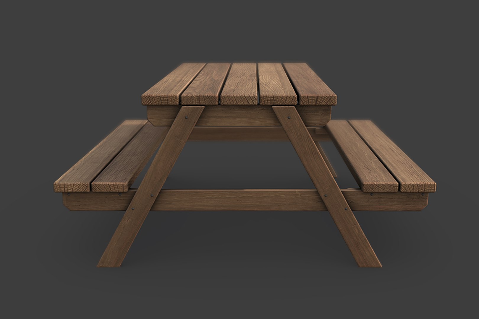 3D Picnic Table Model - TurboSquid 1310556