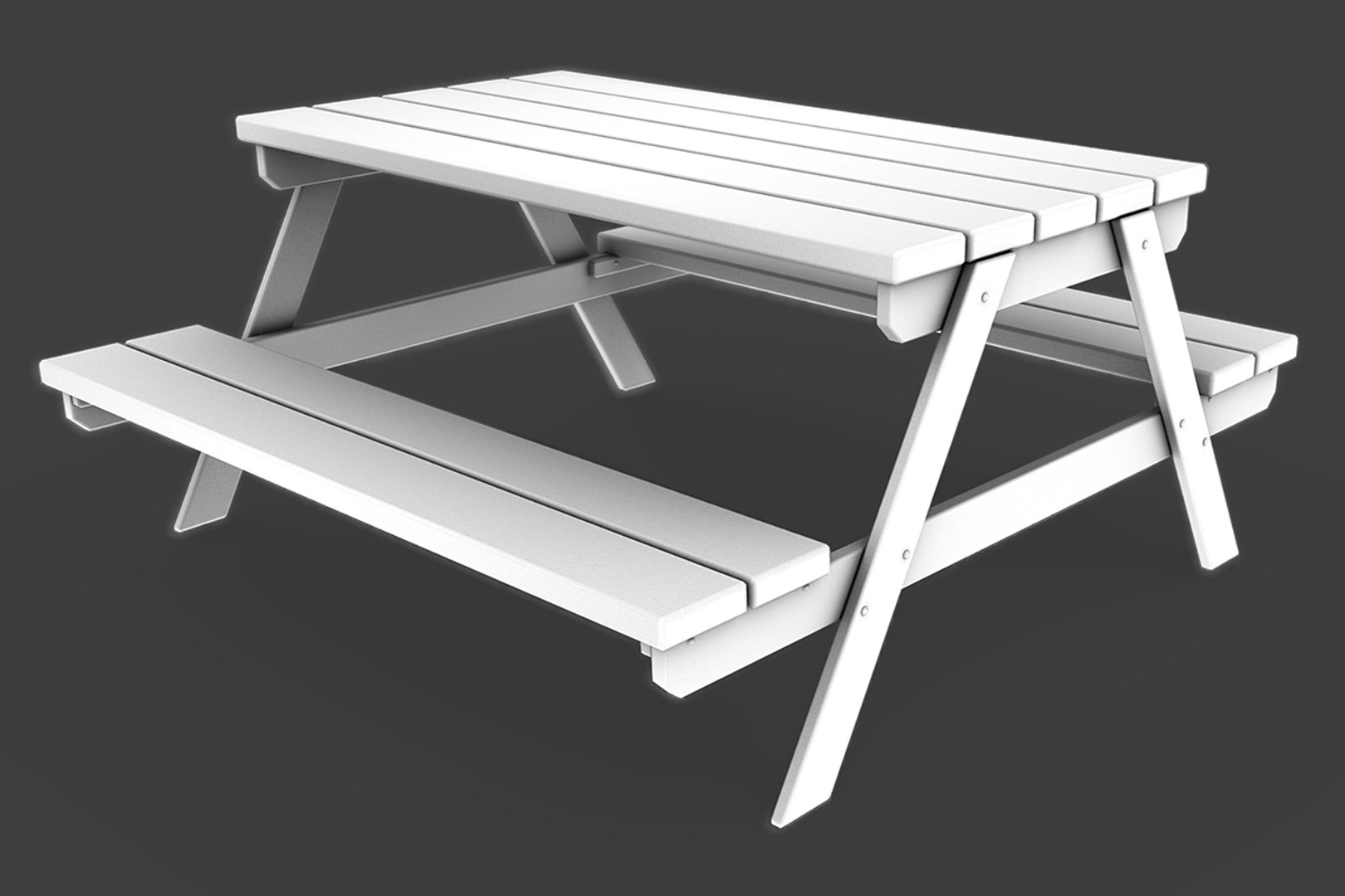 3D Picnic Table Model - TurboSquid 1310556