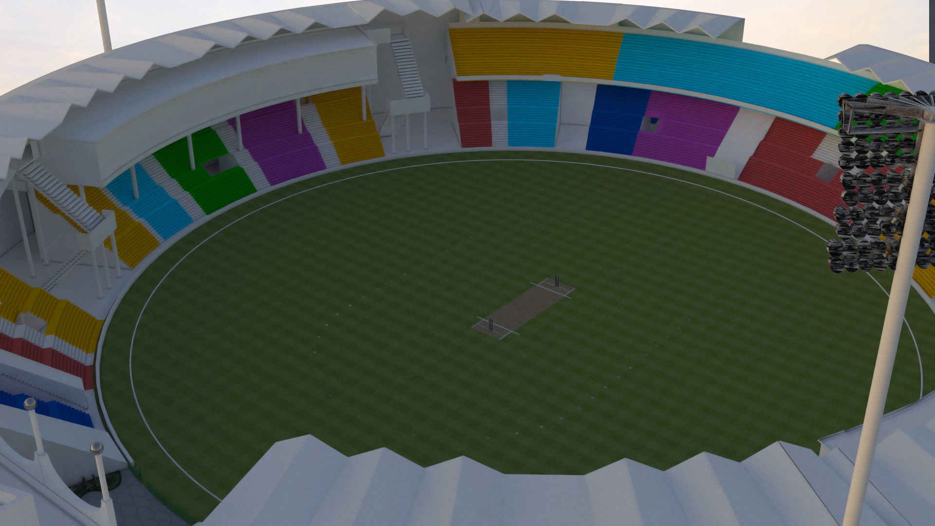 Cricket Stadium 3D Model - TurboSquid 1982607