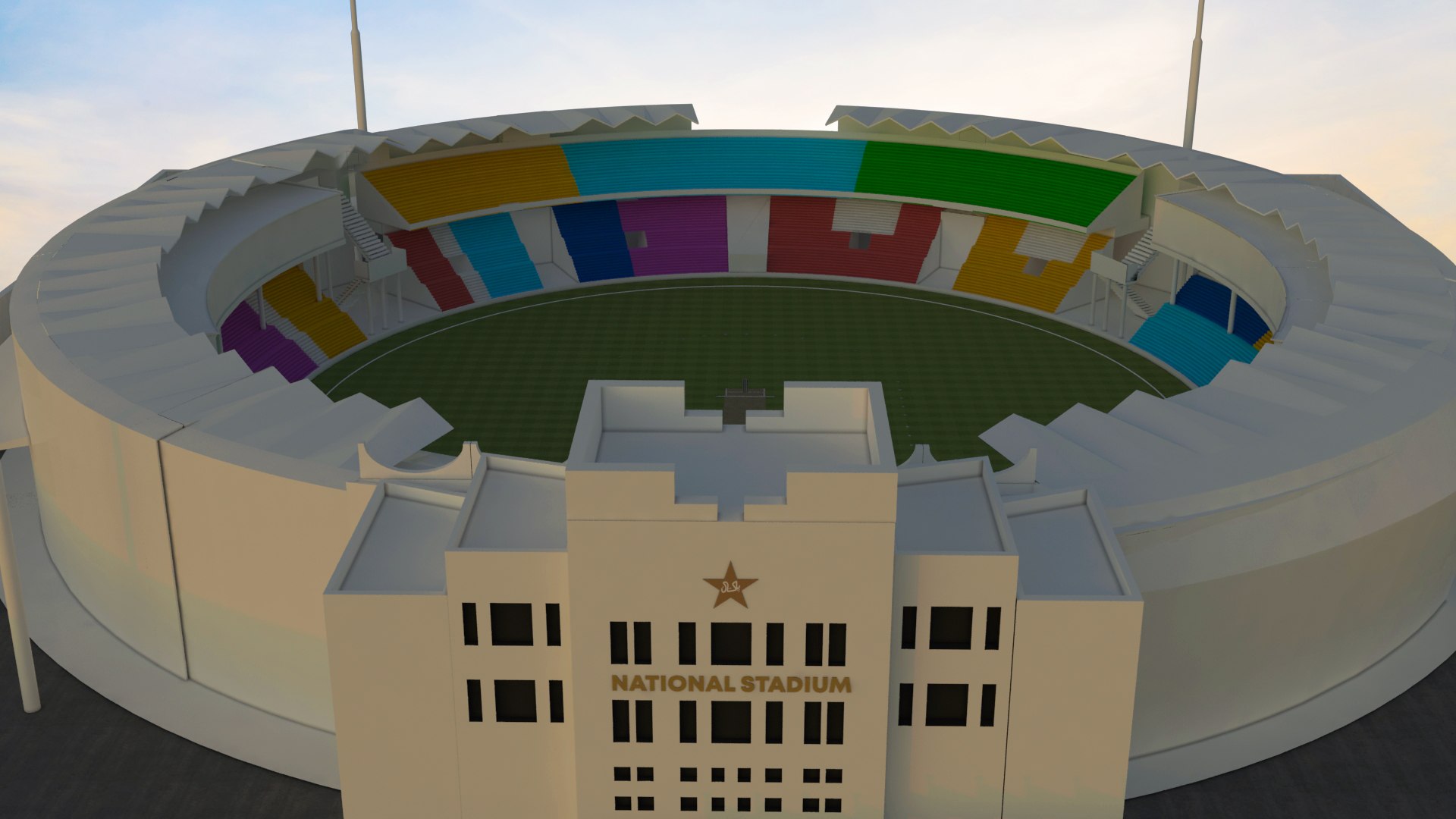 Cricket Stadium 3D Model - TurboSquid 1982607