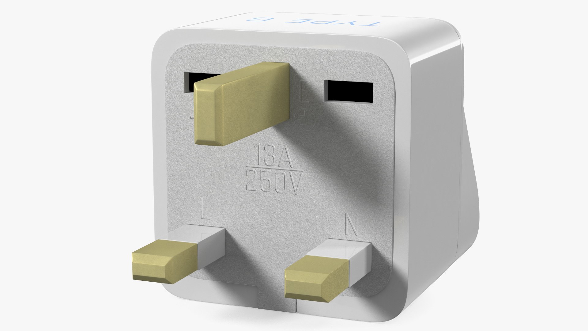 Electrical Plug Type G Adapter White 3D - TurboSquid 1838127